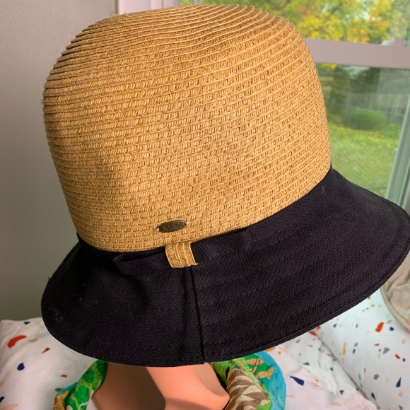 Scala | Accessories | Scala Handmade Black Tan Sun Hat | Poshmark